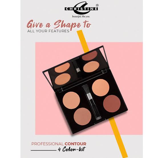 CHRISTINE PROFESSIONAL CONTOURING 4 COLOR KIT (01) - She Cosmetics | Original Products