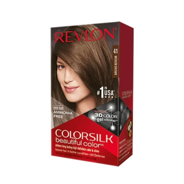 REVLON HAIR COLOR SILK MEDIUM BROWN 41 - She Cosmetics | Original Products