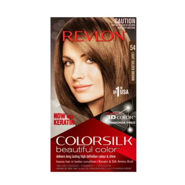 REVLON HAIR COLOR SILK LIGHT GOLDEN BROWN 54 - She Cosmetics | Original ...